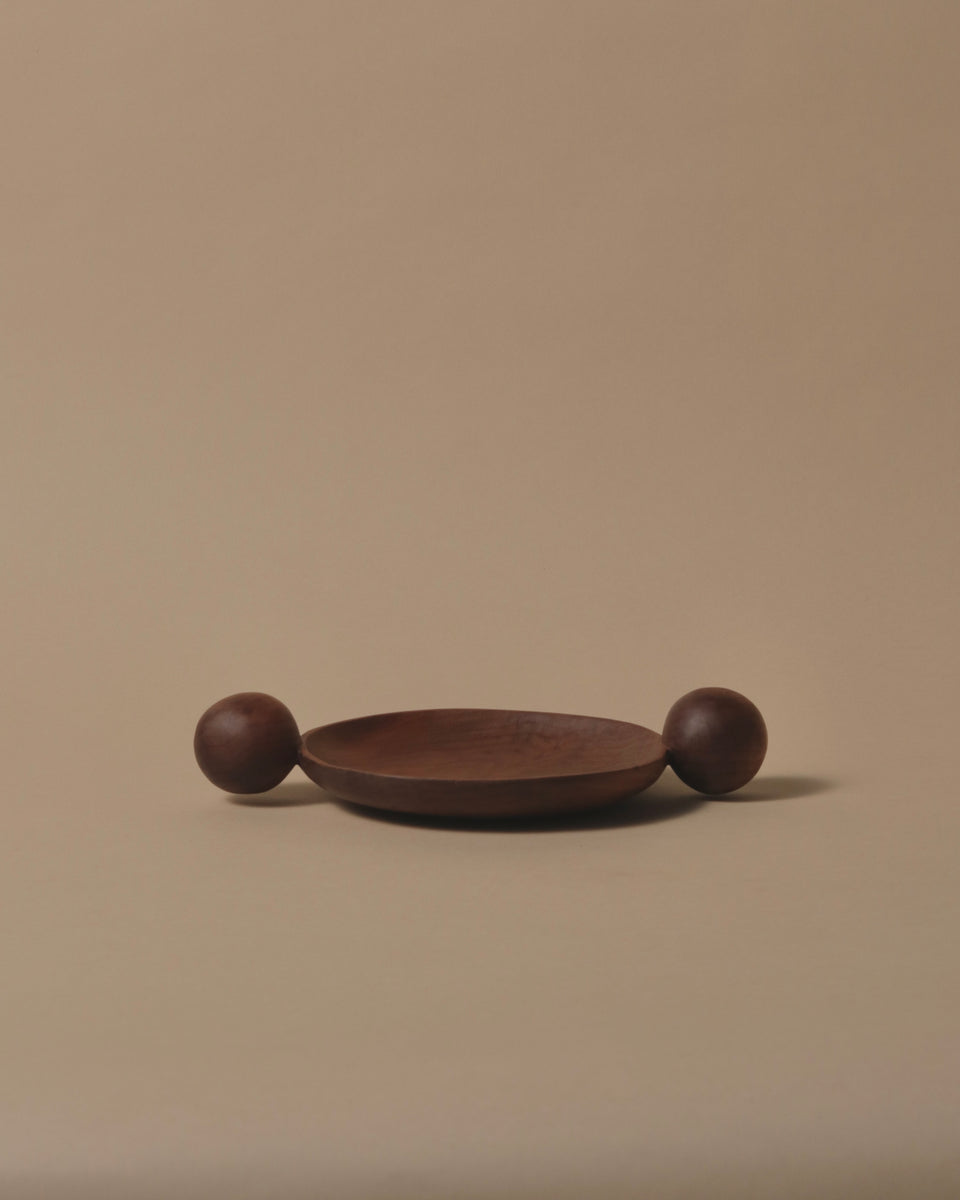 Small Round Dish with Two Hand Carved Spheres in Swamp Kauri – Petley Store